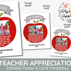 Editable Class Photo for Teacher Appreciation Day, Teacher Template ...