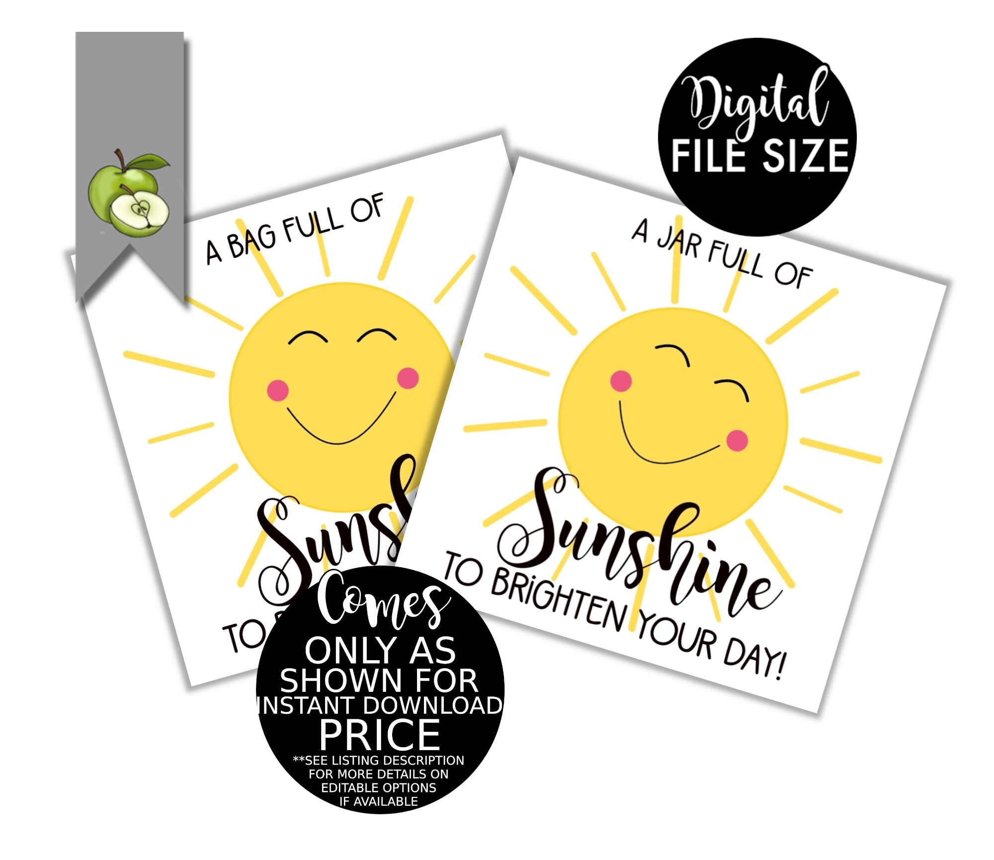 Bag Full of Sunshine Printable - Etsy