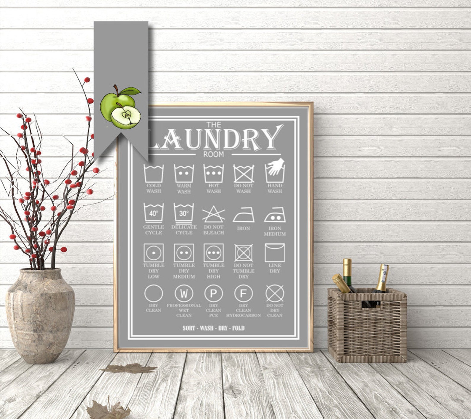 Laundry Room Sign Laundry Print Printable Poster Large - Etsy