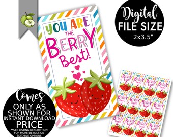 Thank You Berry Much Tags. Strawberry Thank You Tags for - Etsy