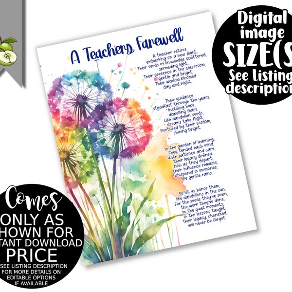 Teacher Retirement - Etsy