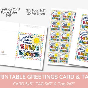 You Have Work Hard Gift Tags, Made Learning Fun, Relax in the Sun, End ...