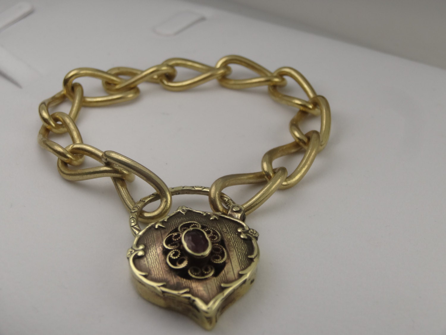 Chunky Charm Bracelet with lock