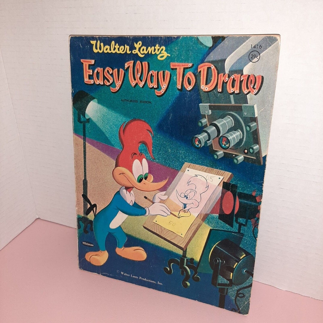 Woody Woodpecker Easy Way to Draw Walter Lantz Book 1958 Drawing ...