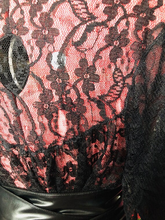 Vintage Late 1950s Early 1960s Vintage Black Floral… Gem