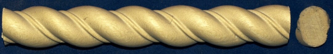 20 Feet of 7/8 Wide Dull Round Wood Rope Moulding 5 Pieces 48 Long 229 ...