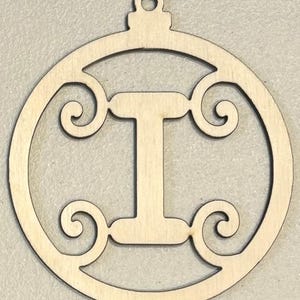 Ready to Paint Wood Initial Ornaments Choose Letter - Etsy