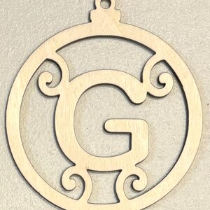 Ready to Paint Wood Initial Ornaments Choose Letter - Etsy