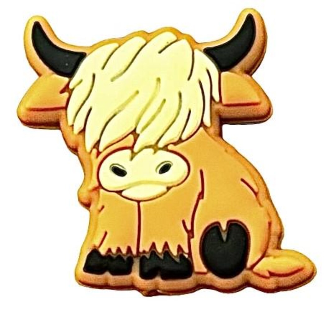 Focal Bead - 1.18" X 0.75" Highland Cow - Choose Color - Etsy