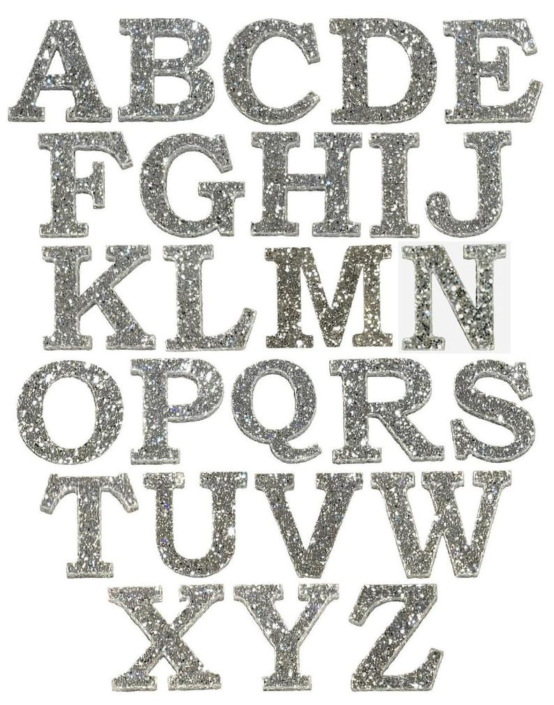 Laser Cut Silver Glitter Acrylic Letters - Etsy