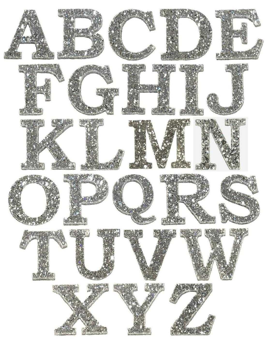 Laser Cut Silver Glitter Acrylic Letters - Etsy