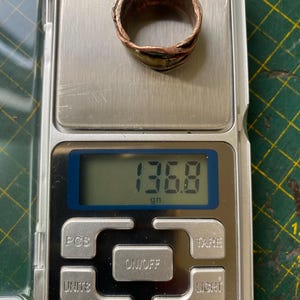 Reticulated Contemporary Arty Thick Pure Copper Sterling Silver Brass ...