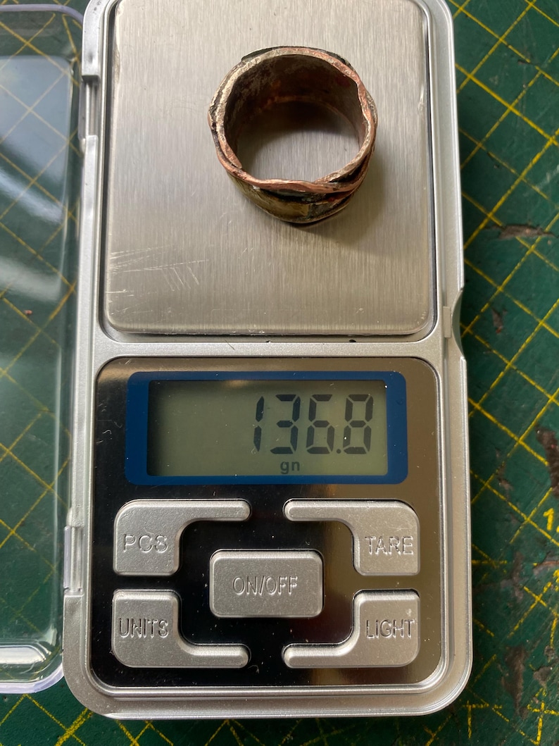 Reticulated Contemporary Arty Thick Pure Copper Sterling Silver Brass ...