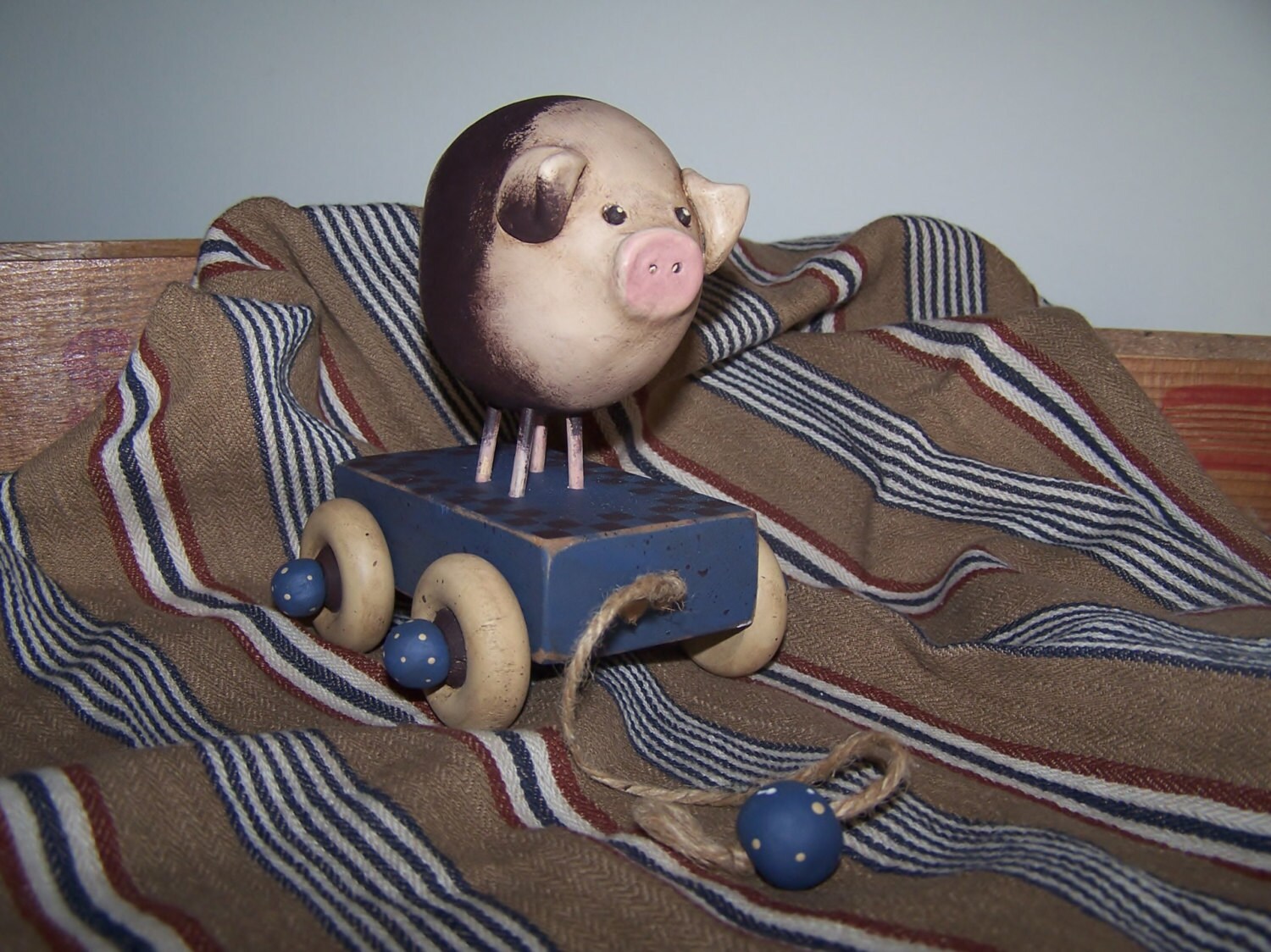 Baa Oink Moo Prim Pull Toys - Etsy