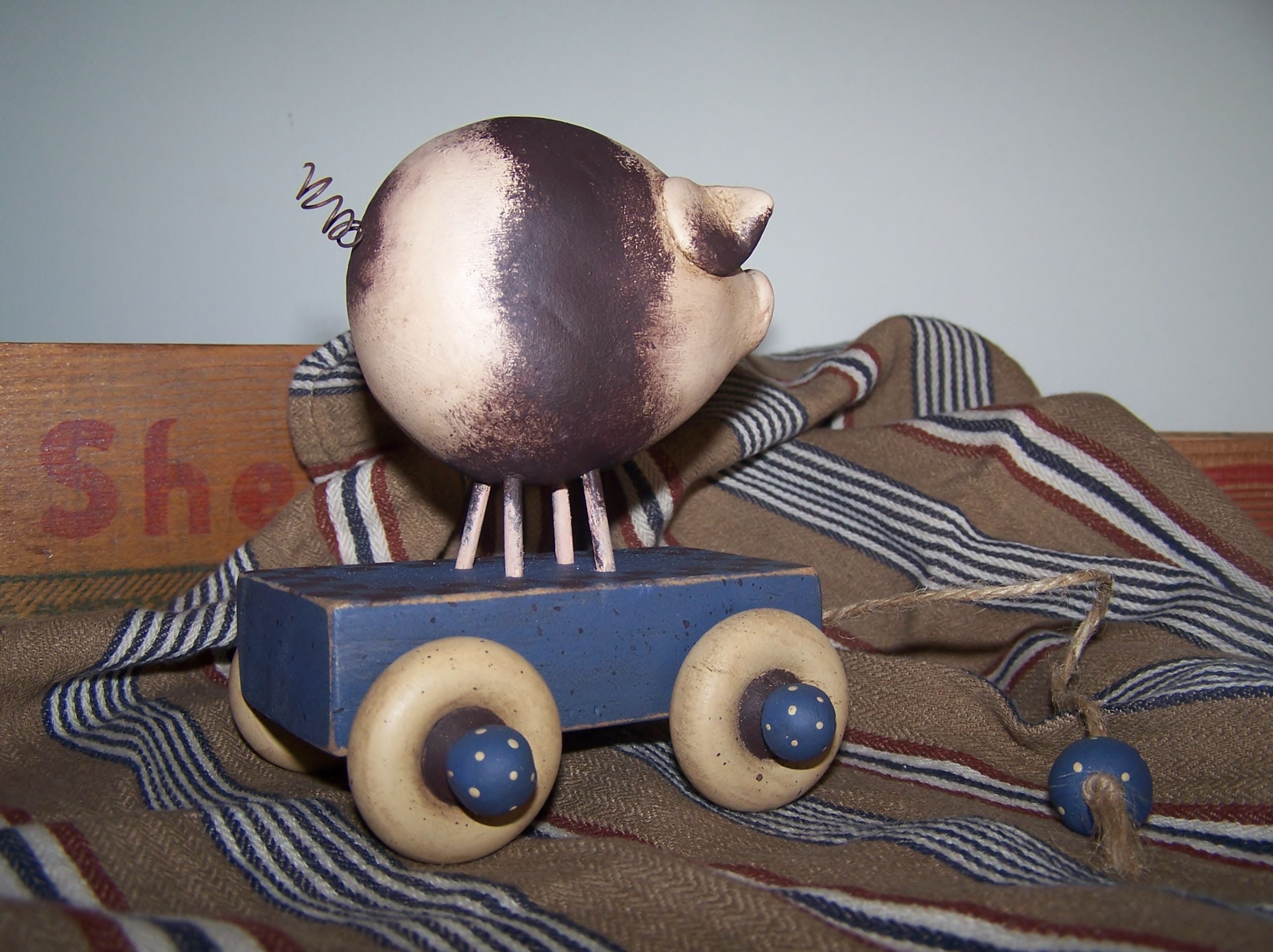 Baa Oink Moo Prim Pull Toys - Etsy