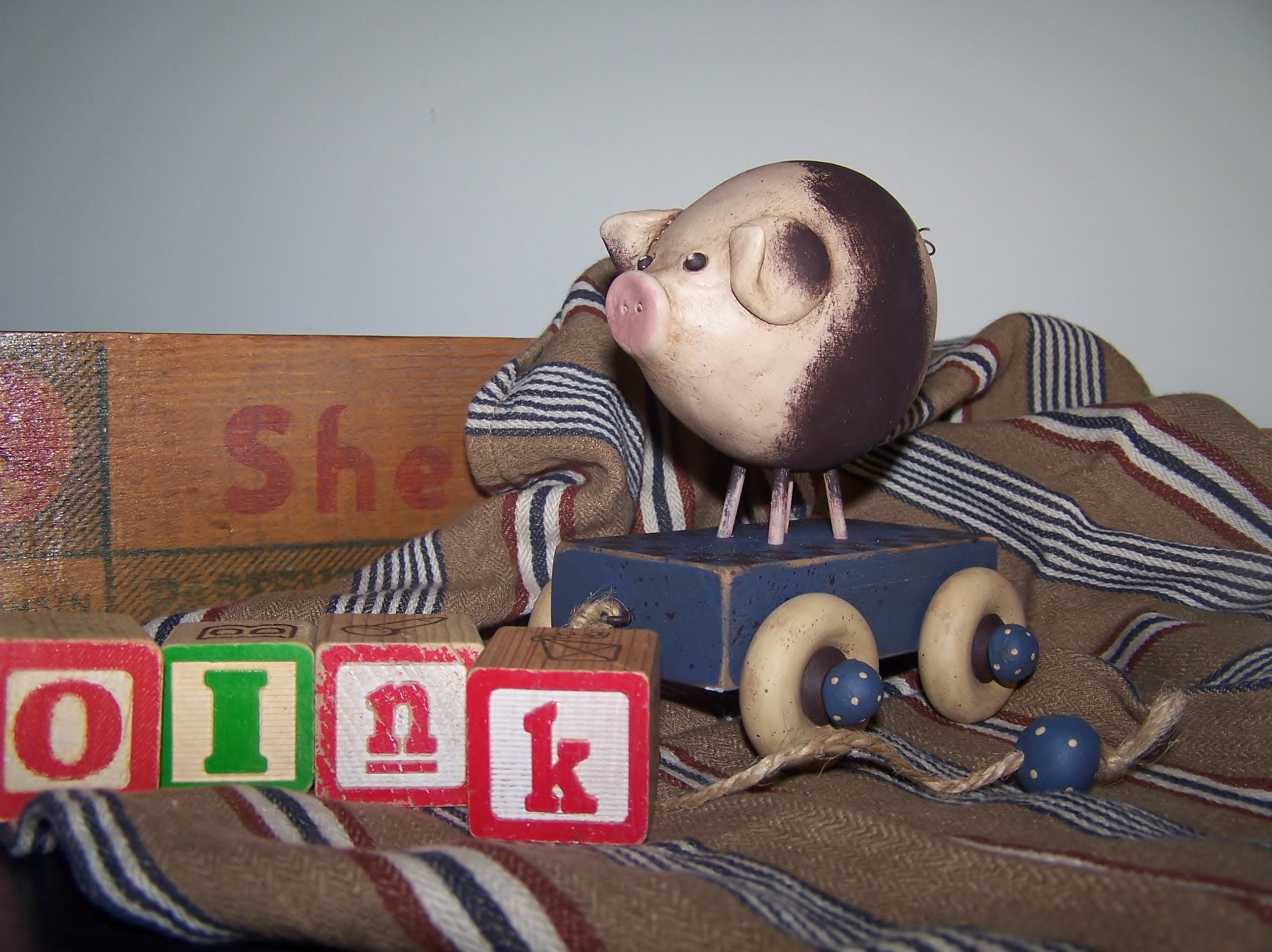 Baa Oink Moo Prim Pull Toys - Etsy
