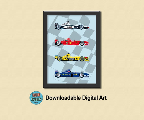 Formula 1 Wall Art F1 Digital Art Racing Gift Downloadable - Etsy