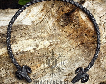 Forged Iron Neck Torc Forged Torc Viking Torc Medieval - Etsy
