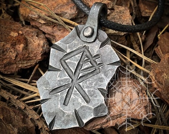 Forged Iron Tiwaz Tyr Tiw Rune Viking Amulet Runic Nordic Pendant ...