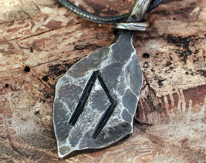 Forged Iron Uruz Ur Uram Rune Viking Amulet Runic Nordic Pendant ...