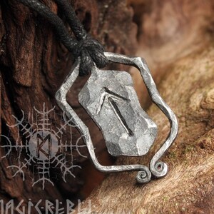 Forged Iron Tiwaz Tyr Tiw Rune Viking Amulet Runic Nordic Pendant ...