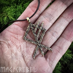 Wolf Rune, Bronze Wolf Rune NEW! Pendant Viking Rune, Runic Amulet ...