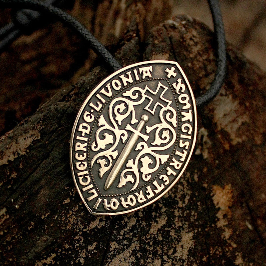 Livonian Brothers of the Sword Seal Teutonic Order Cross Pendant ...