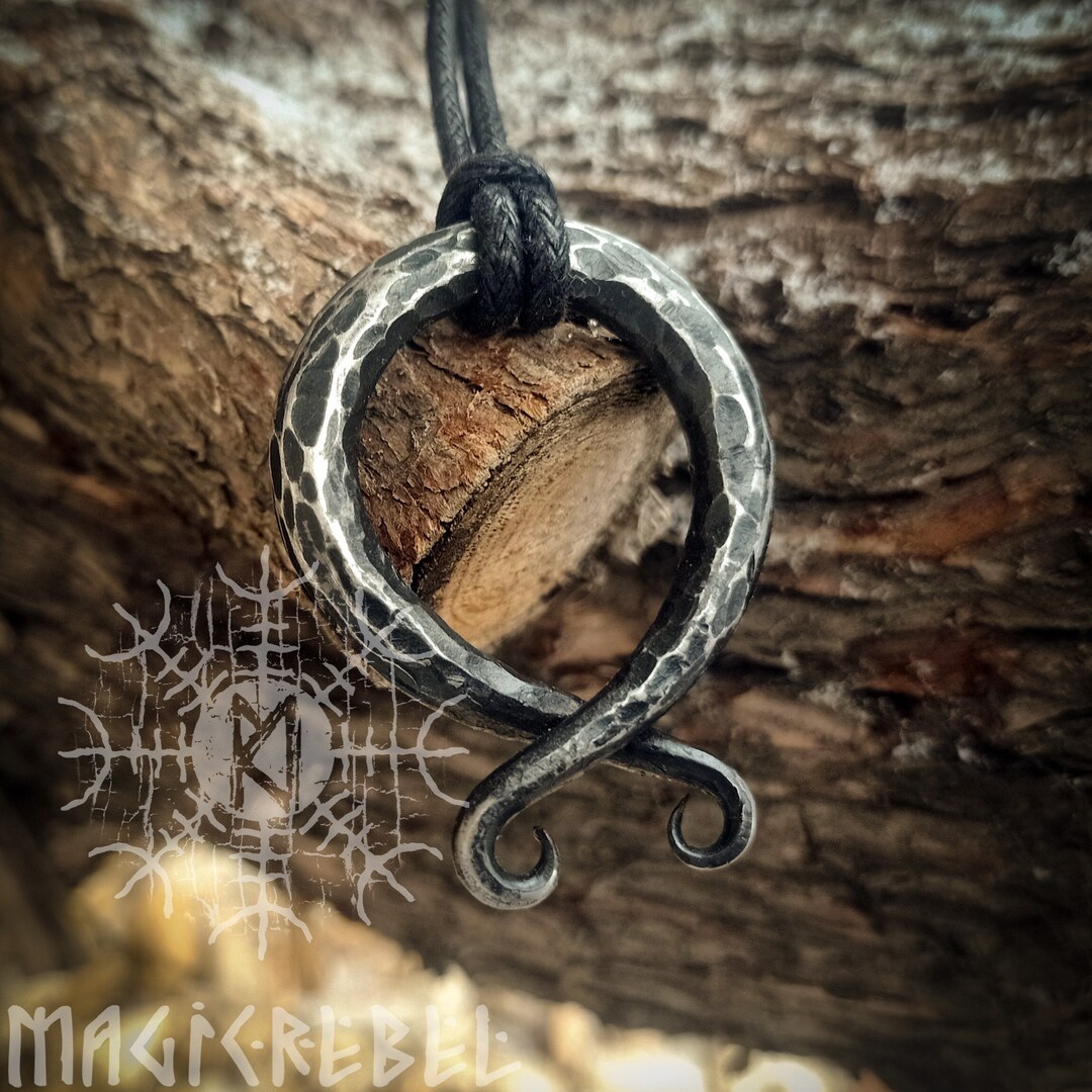 Trollkors, Troll Cross, Forged Iron, Viking Pendant, Handmade Nordic ...