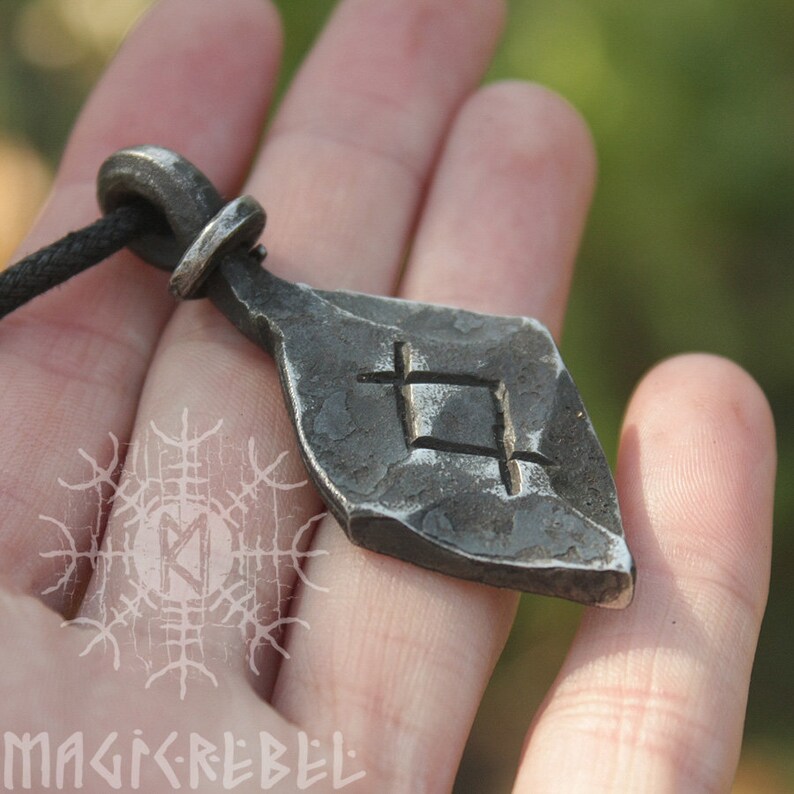 Forged Iron Inguz Ingwaz Yngvi Rune Viking Amulet Runic Nordic - Etsy