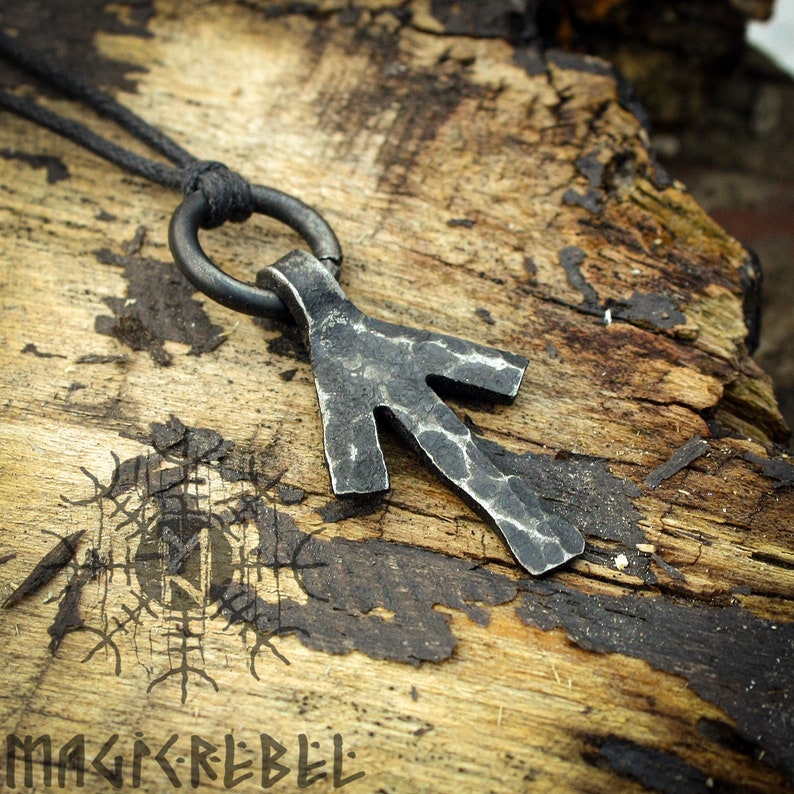 Forged Iron Tiwaz Tyr Tiw Rune Viking Amulet Runic Nordic Flat - Etsy