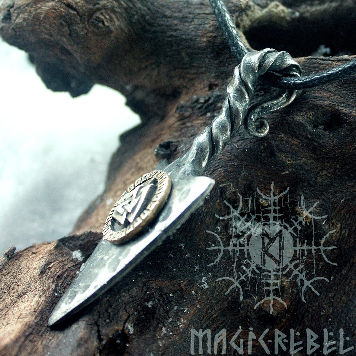 Viking Pendant Gungnir Pendant Forged Iron Pendant Odin - Etsy