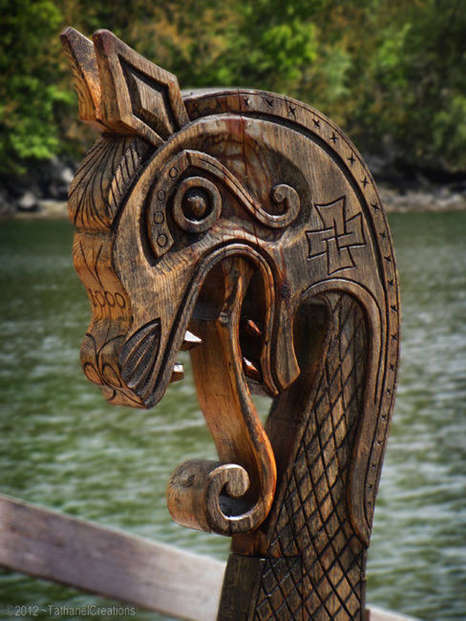 Viking Drakkar Oseberg Bow Viking Dragon Ship Scandinavian Norse Nordic ...