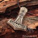 Mjolnir Viking Thor's Hammer Nordic 3D Amulet Pendant Talisman Necklace ...
