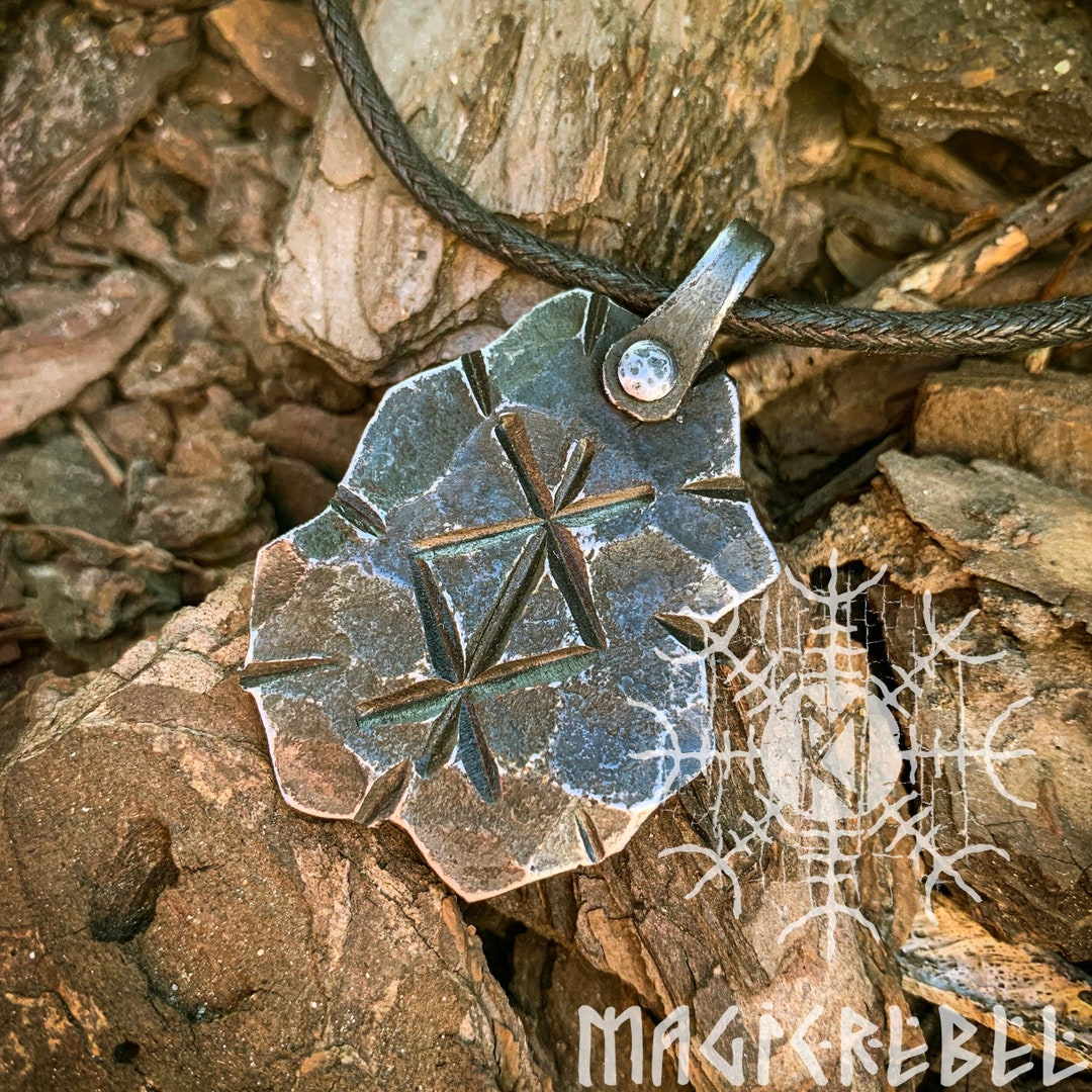 Protection Rune, Forged Iron Rune, Viking Rune, Algiz Rune, Sowilo Rune ...