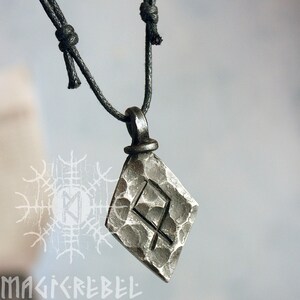 Forged Iron Othala Odal Rune Viking Amulet Runic Nordic Pendant ...