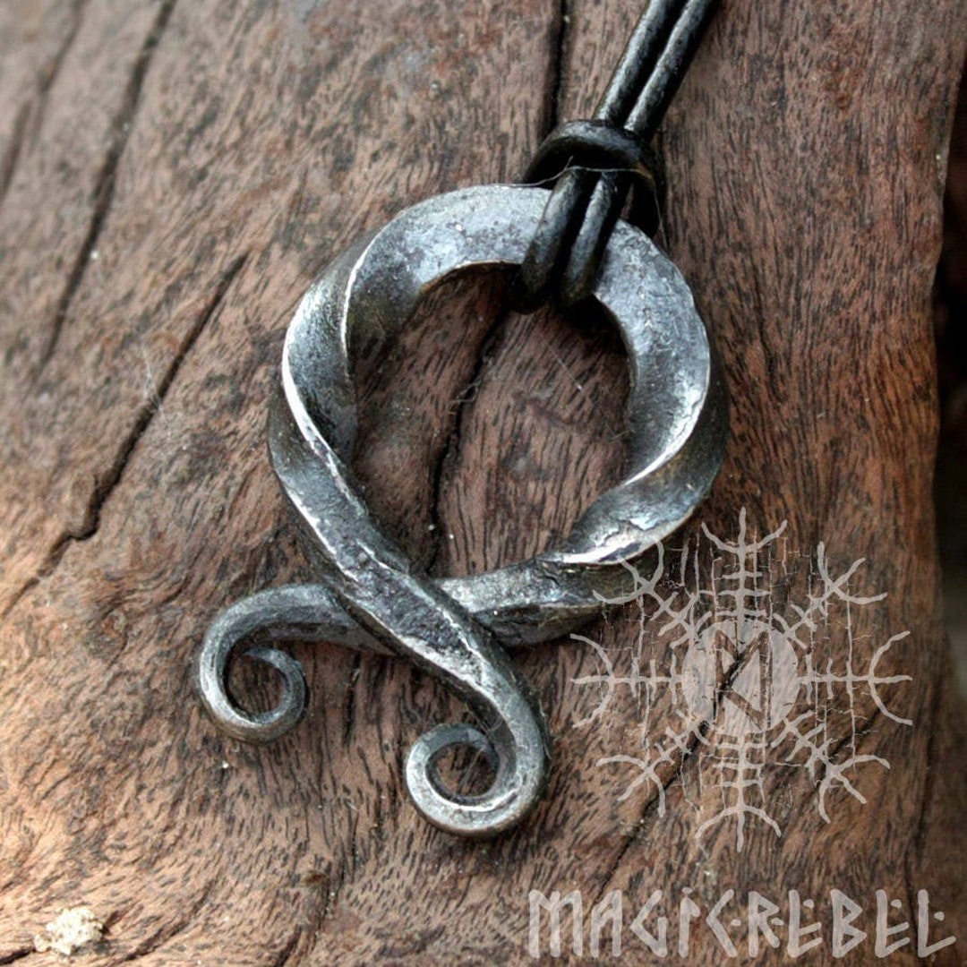 Troll Cross, Trollkors, Forged Iron, Viking Pendant, Twisted Handmade ...