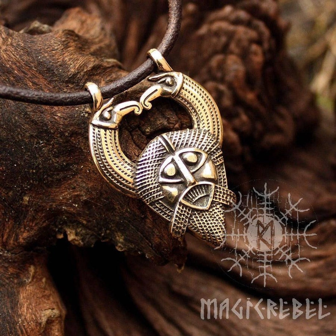 Odin Necklace, Viking Pendant, Huginn Muninn Ravens, Nordic God, Rune ...