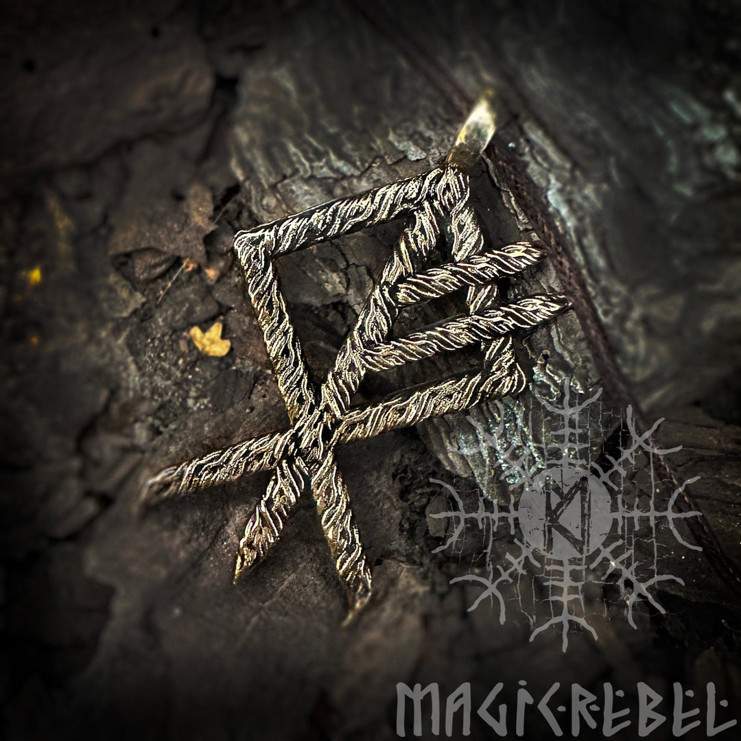 Wolf Rune, Bronze Wolf Rune NEW! Pendant Viking Rune, Runic Amulet ...