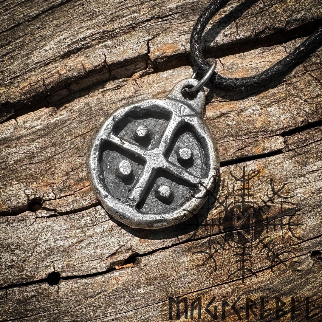 Silver Sun Cross, Solar Cross, Odin Wheel of Taranis, Viking Pagan ...