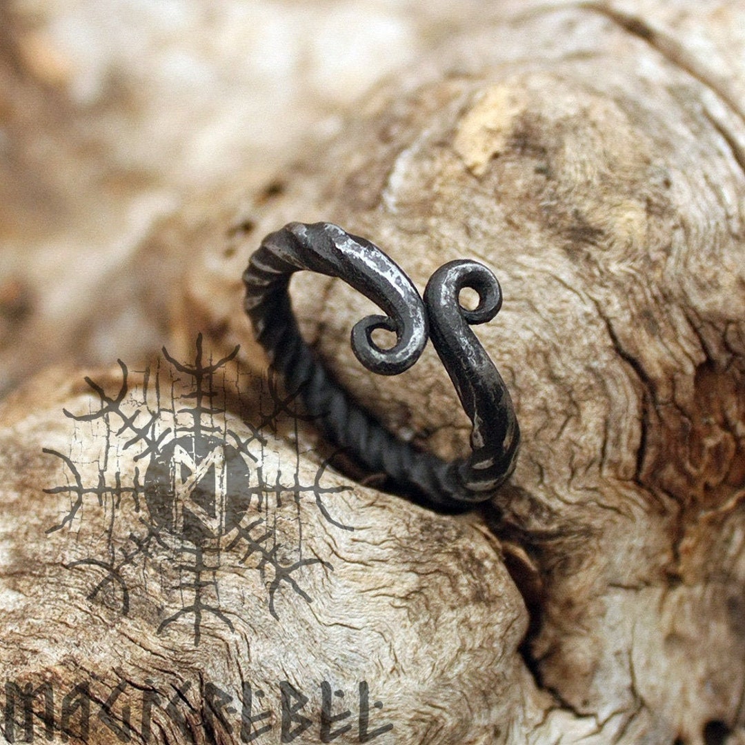 Forged Iron Handmade Viking Jormungandr Serpent Infinity Symbol Nordic ...