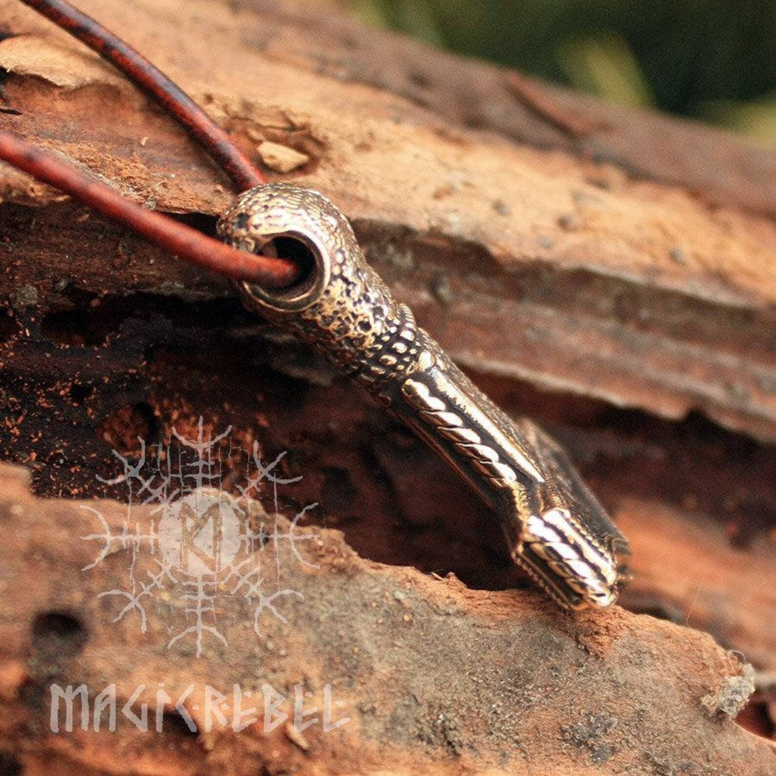 Mjolnir Viking Thor's Hammer Nordic 3D Amulet Pendant Talisman Necklace ...