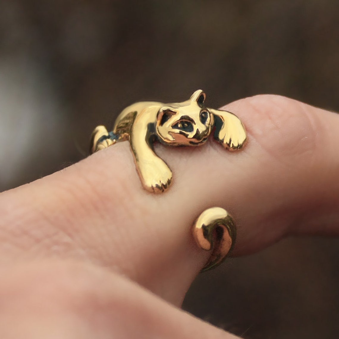 Cat Ring Kitten Ring Cat Chasing Tail Hugger Ring Girl - Etsy