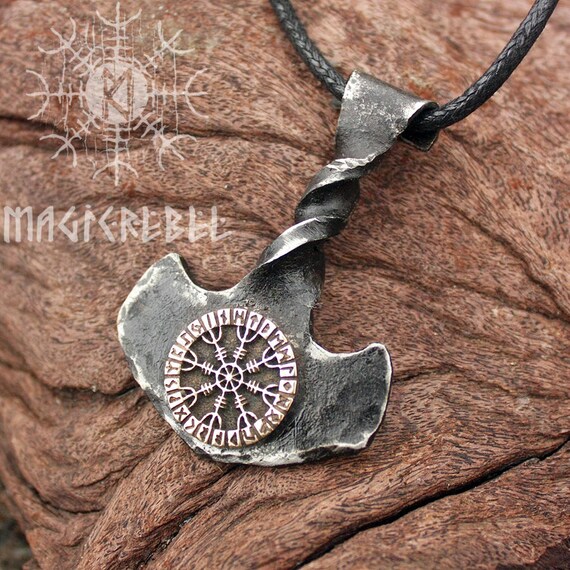 Forged Iron Thor Hammer Twisted Handle Viking Mjolnir Bronze - Etsy