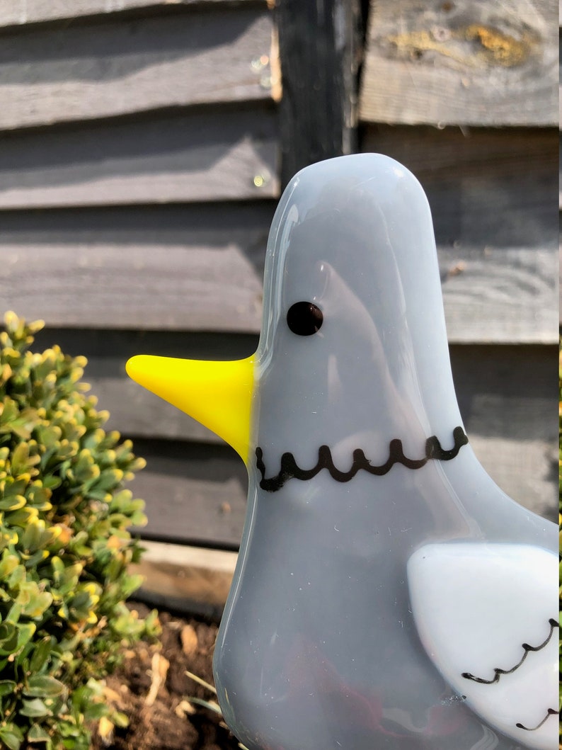 Glass Pigeon Garden Ornament / Decoration | Etsy