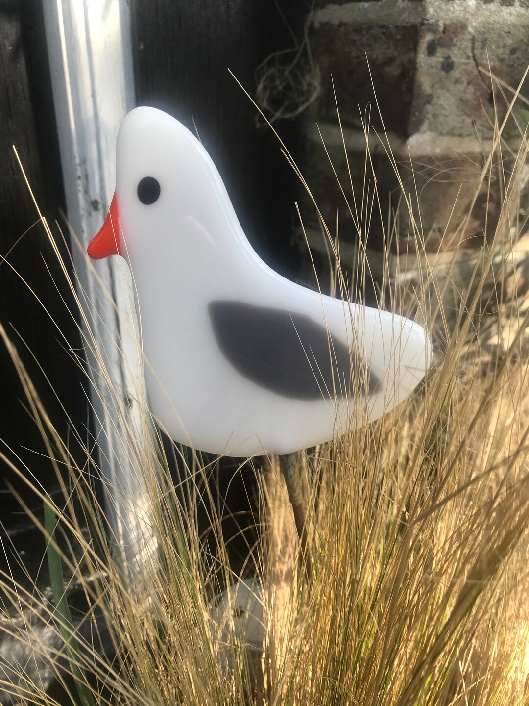 Glass Seagull Garden Ornament / Decoration - Etsy