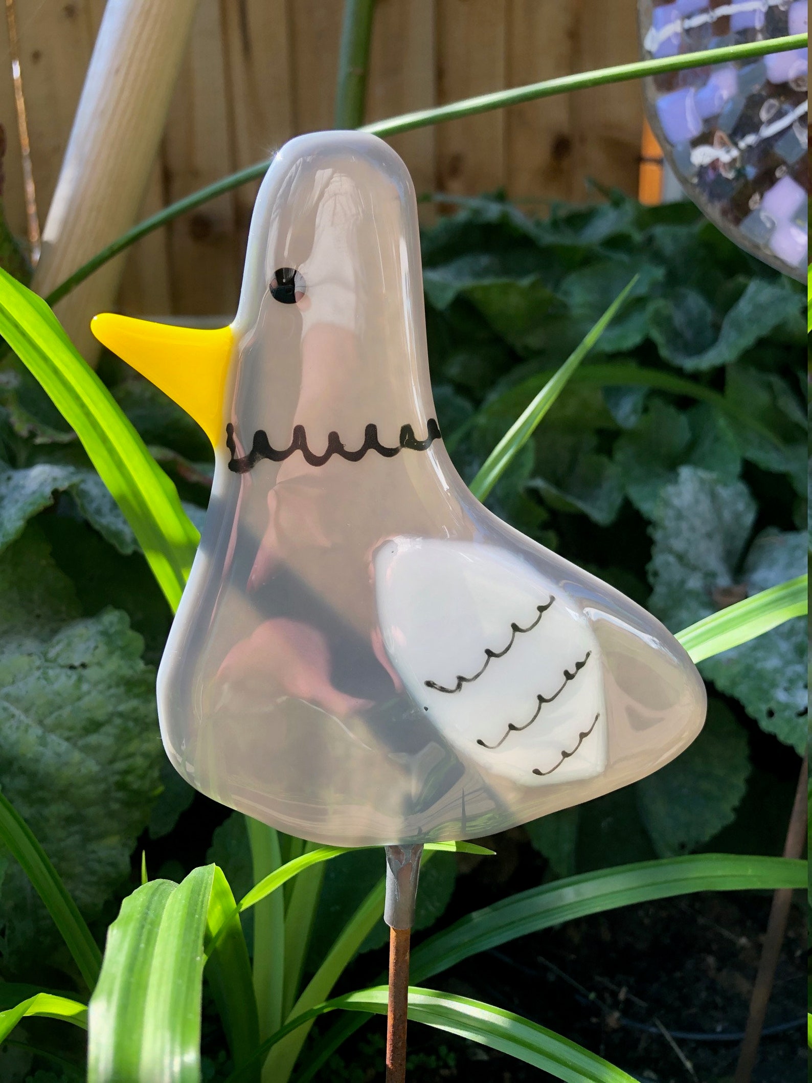 Glass Pigeon Garden Ornament / Decoration | Etsy