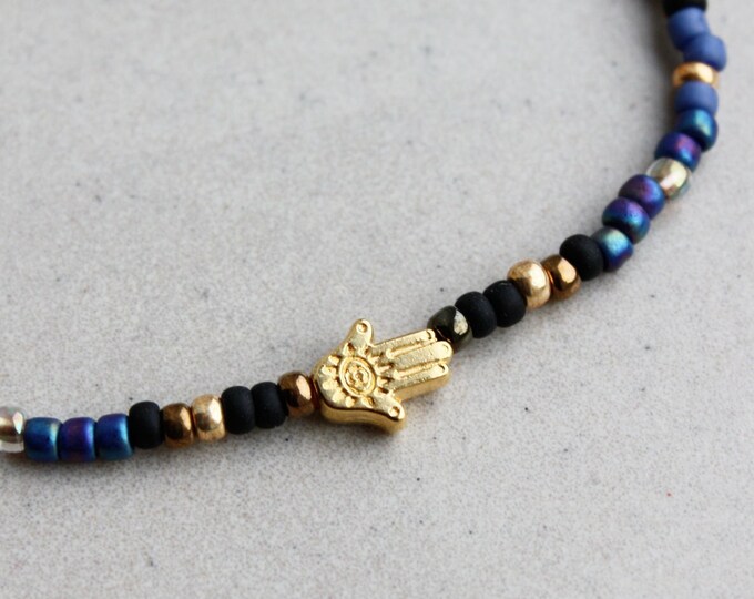 Hamsa Bracelet - Boho Beaded Bracelets - Bohemian Jewellery ...