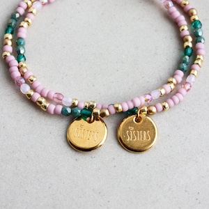 Sisters Bracelet Set Two Matching Bracelets Friendship Gift - Etsy