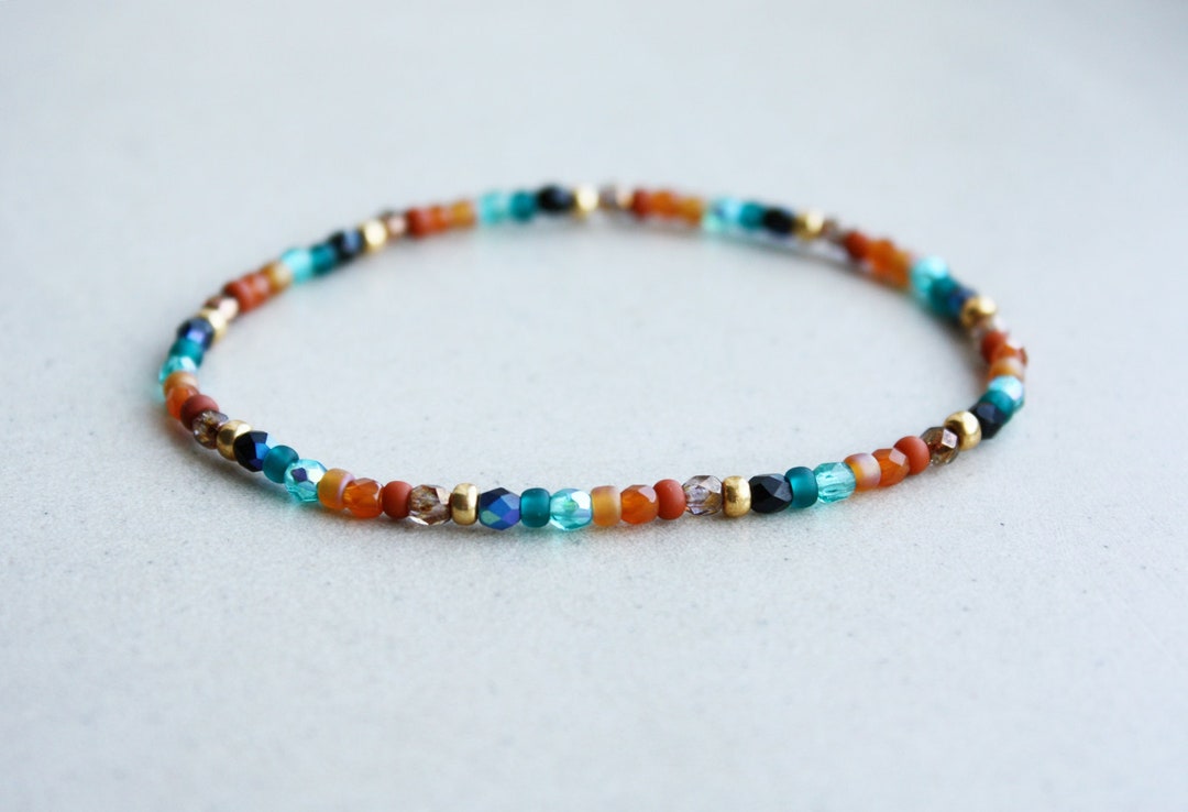 Autumn Bracelet Boho Beaded Bracelets Fall Jewellery - Etsy