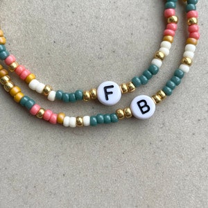 Letter V Bracelet Initial Bead Christmas Gifts - Etsy